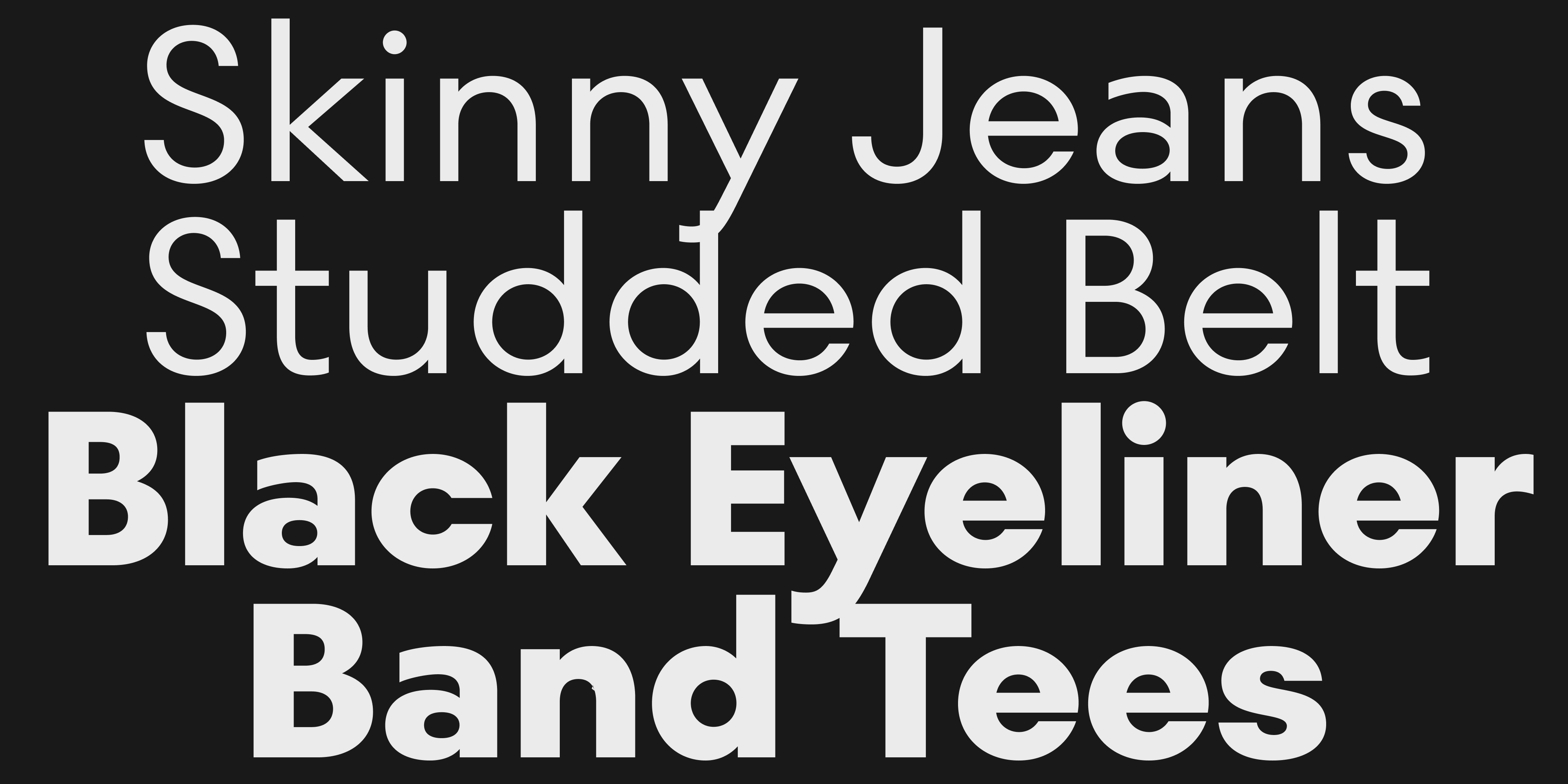 Playtype Fonts and typefaces - Noir No1